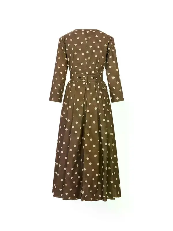 Max Mara Polka-dot Belted Dress
