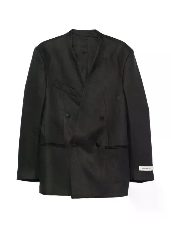 NINEMINUTES Double-breasted Blazer - Black