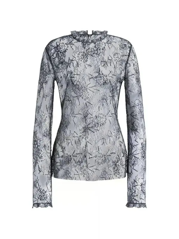 Alberta Ferretti Embroidered Sequin-embellished Lace Blouse
