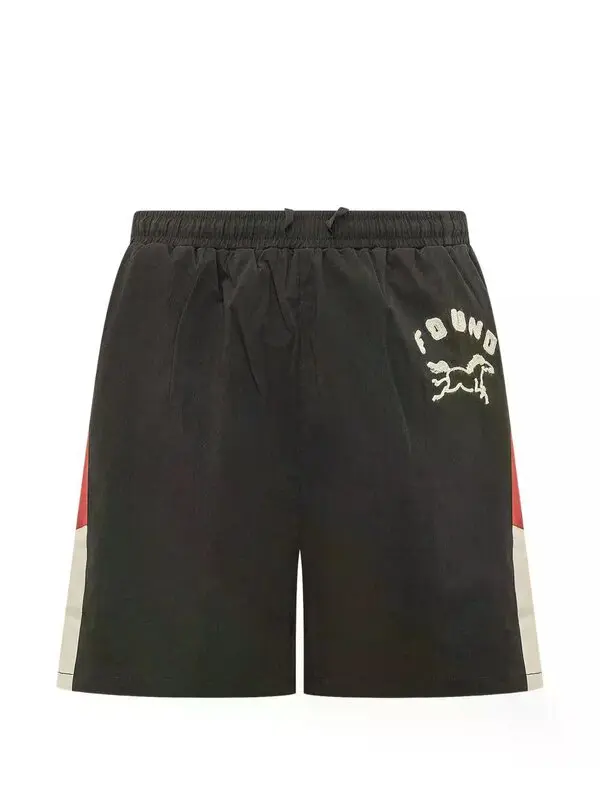 FOUND Logo-embroidered Color-block Shorts