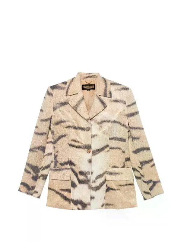 Roberto Cavalli 2000s Tiger-print Blazer