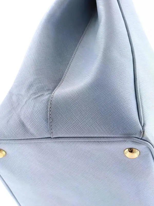 Prada Lux Open Saffiano Leather Large Tote Bag - Blue