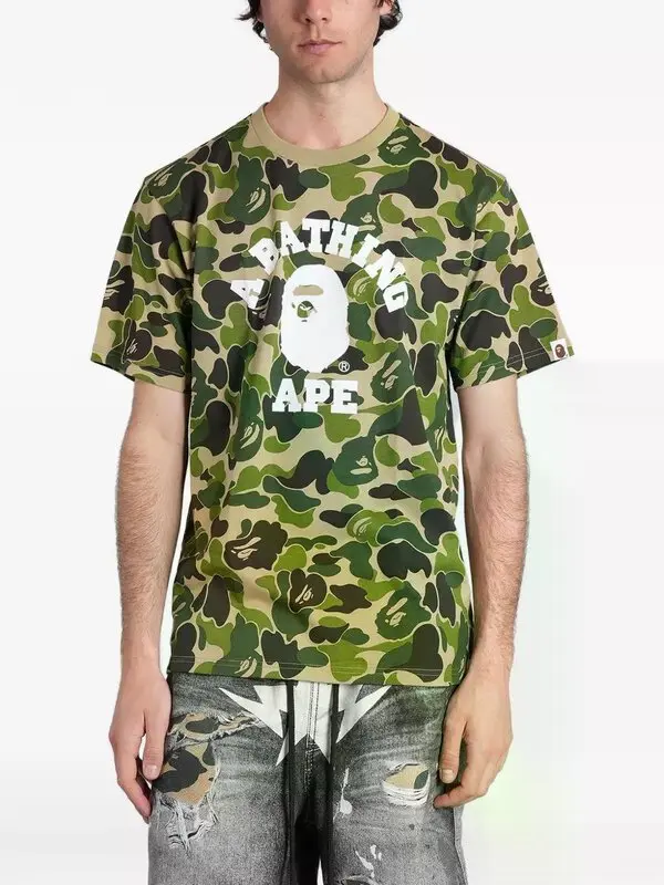 A BATHING APE Camouflage-print Logo-print T-shirt