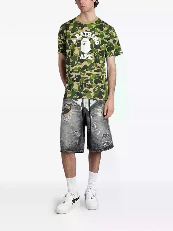 A BATHING APE Camouflage-print Logo-print T-shirt