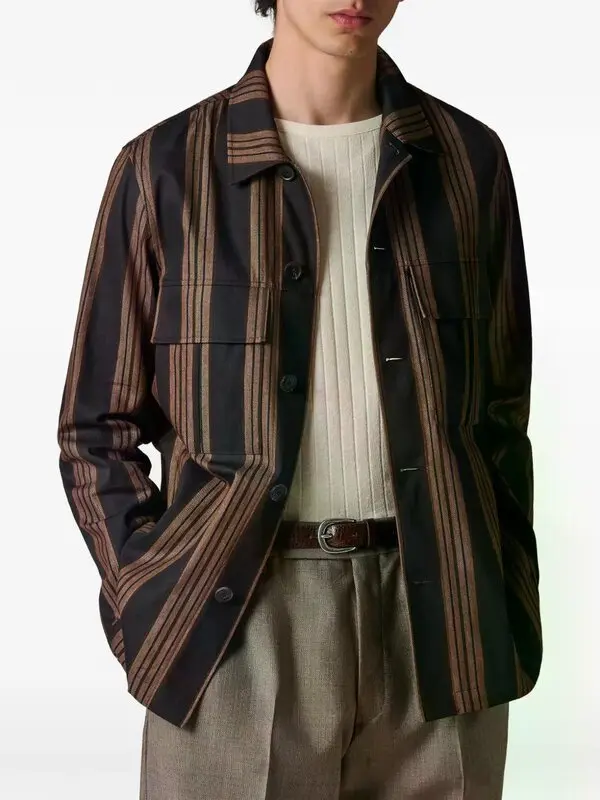 Paul Smith Vertical-stripe Chest-pockets Shirt
