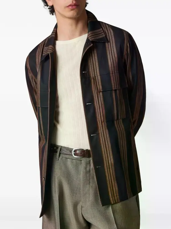 Paul Smith Vertical-stripe Chest-pockets Shirt