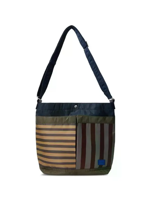 Paul Smith Striped Panel Messenger Bag - Blue
