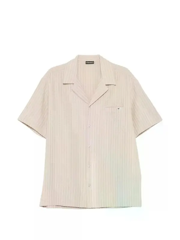 Emporio Armani Seersucker Shirt - Neutrals