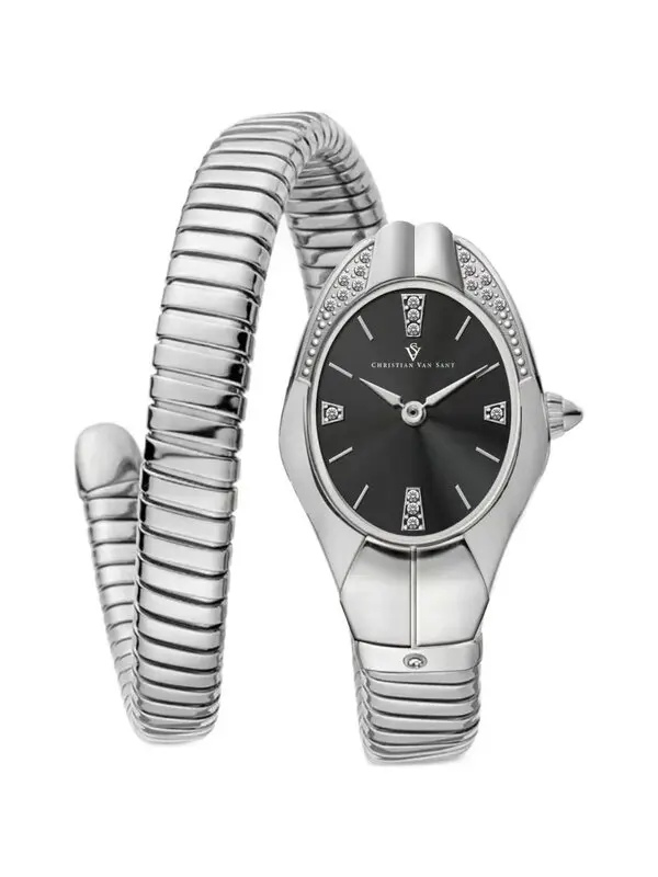 CHRISTIAN VAN SANT Naga Crystal-embellished 22mm Watch - Black