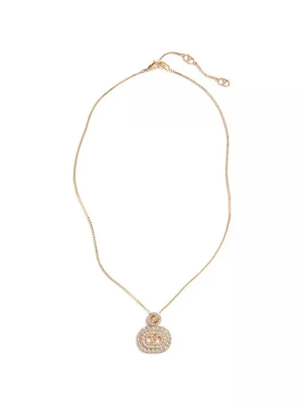 Valentino Garavani Vlogo Signature Metal And Swarovski® Crystal Necklace - Gold