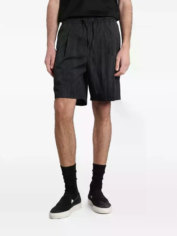 STATE OF ORDER Pinstripe Pattern Drawstring Shorts