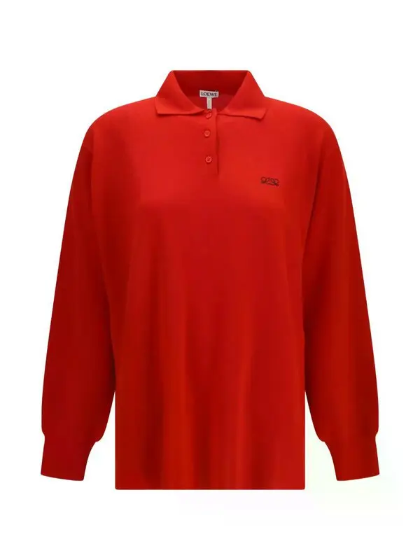 Loewe Logo-embroidered Polo Sweater