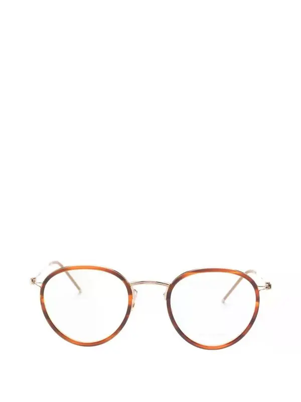 Oliver Spencer Tortoiseshell Round Frame Glasses - Brown