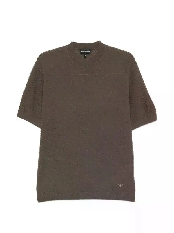 Emporio Armani Textured Wool Top
