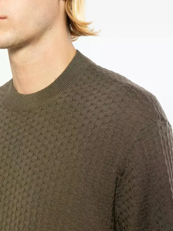Emporio Armani Textured Wool Top