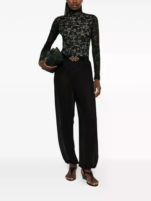 Zimmermann Floral Lace High-neck Bodysuit