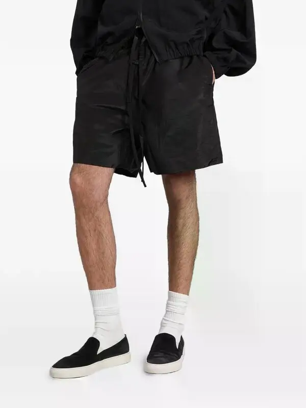 Fear Of God Crinkled Texture Wide Leg Drawstring Shorts