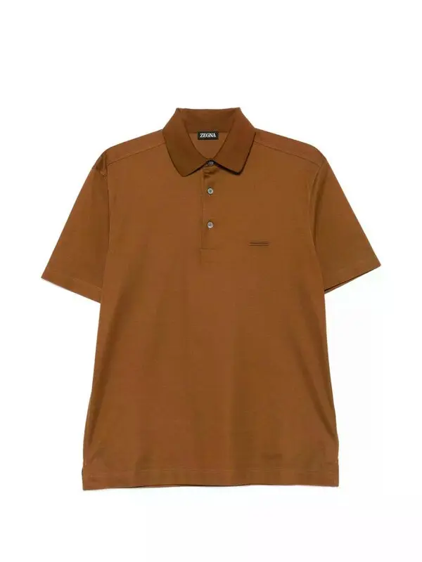 Zegna Short-sleeve Polo Shirt - Brown