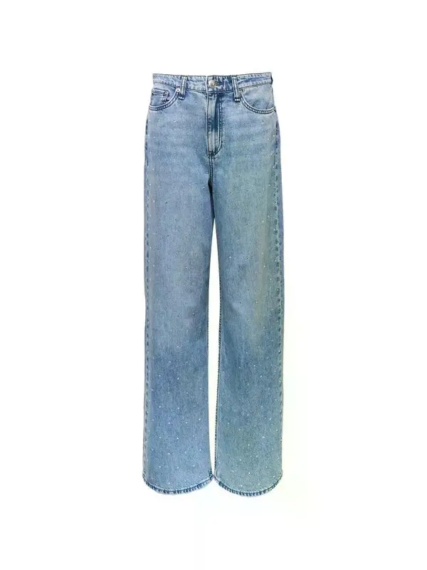 Rag & Bone Logan Crystal-embellished Wide-leg Jeans