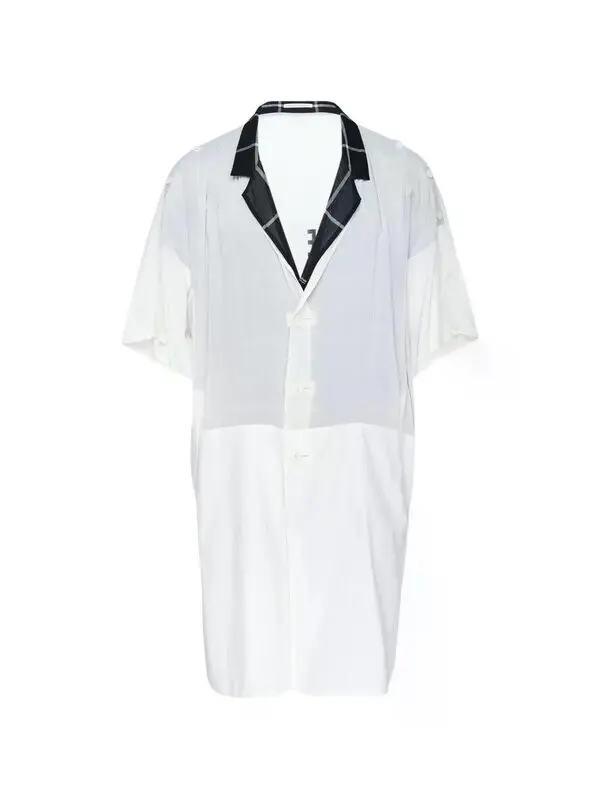Yohji Yamamoto Cotton Graphic Print Short Sleeve Jacket
