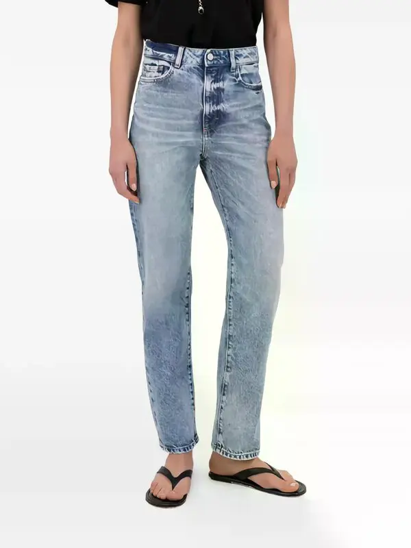 ICON DENIM LOS ANGELES Rory Acid-wash Straight Leg Jeans