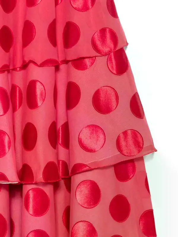 Dior 1970s Polka-dot Midi Skirt