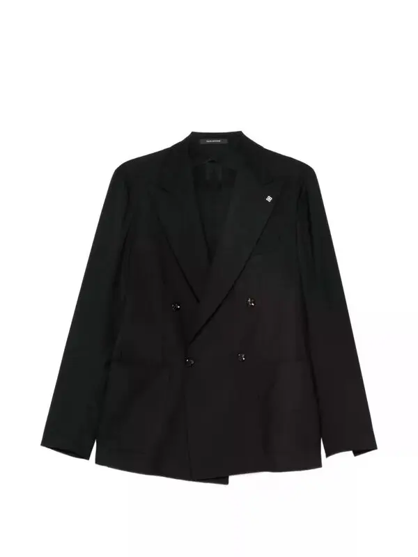 Tagliatore Double-breasted Peak-lapel Jacket - Black