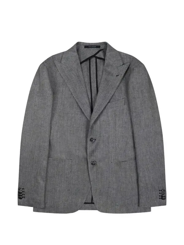 Tagliatore Herringbone Peak-lapel Blazer