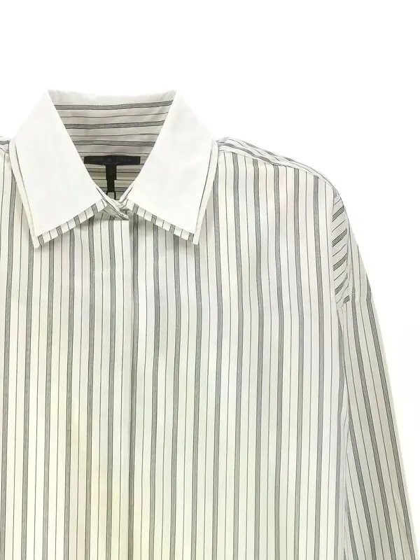 Rag & Bone Marin Striped Cropped Shirt - Neutrals