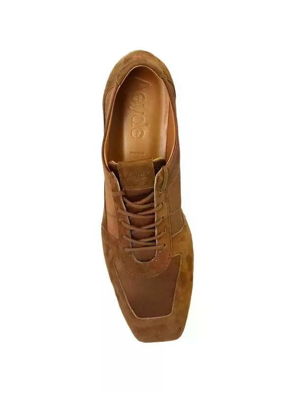 AeydĒ Uma Suede Paneled Lace-up Sneakers