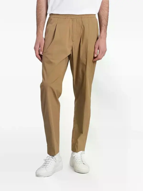 LOW BRAND Pleated Elasticated-waistband Trousers