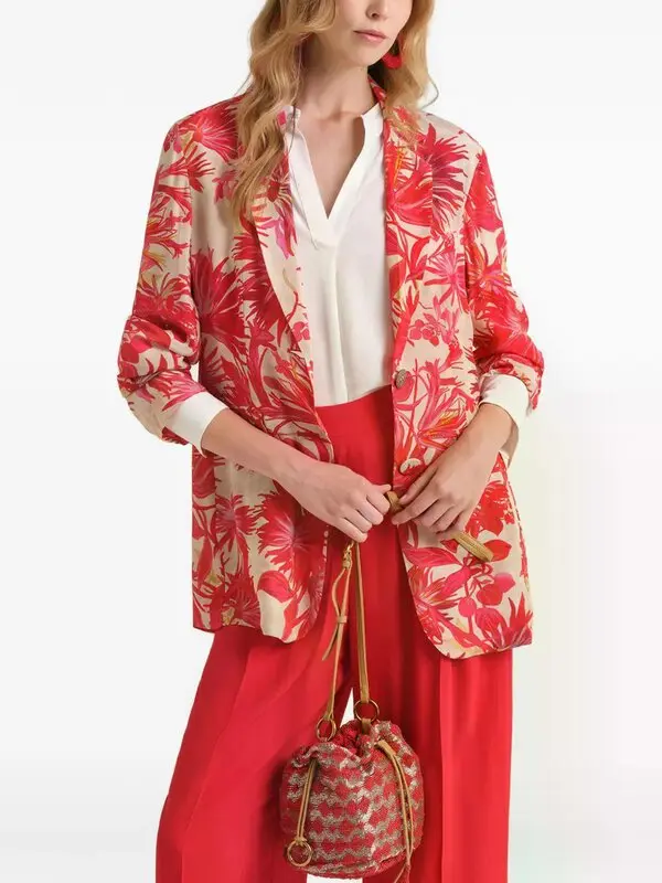 Malìparmi Printed Blazer - Red