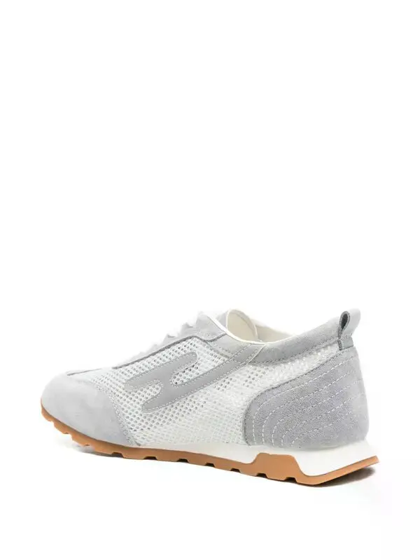 SERGIO MORETTI FIRENZE Mesh-panelled Suede Sneakers
