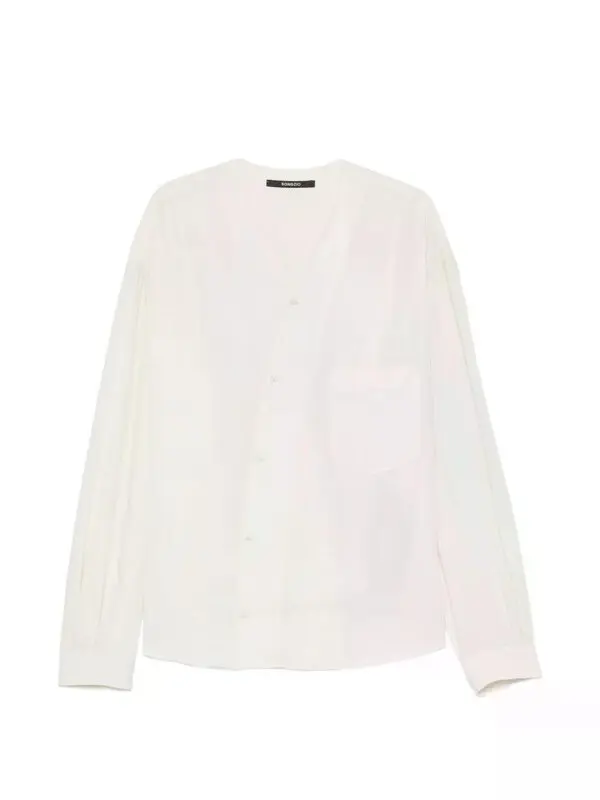 SONGZIO Hanbok V-neck Shirt - Neutrals