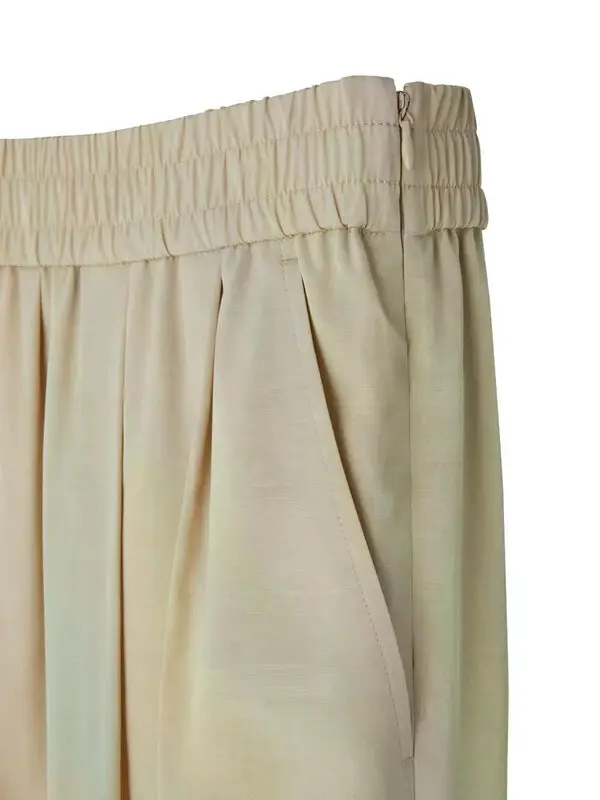 RECTO Pleated Trousers With Elasticated Cuffs