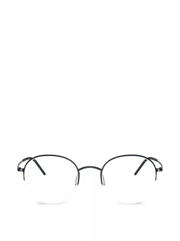 Giorgio Armani Two-tone Round Glasses - Blue