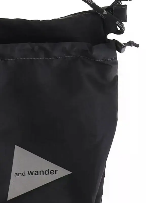 AND WANDER Logo Backpack - Black