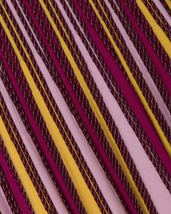 Simkhai Soleil Stripe Knit Pleated Midi Dress