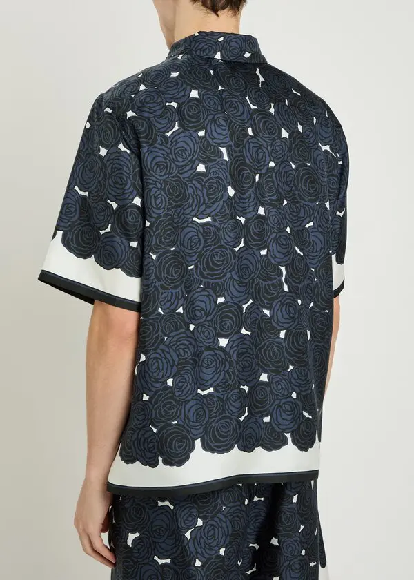 Givenchy Printed Silk Shirt - Navy