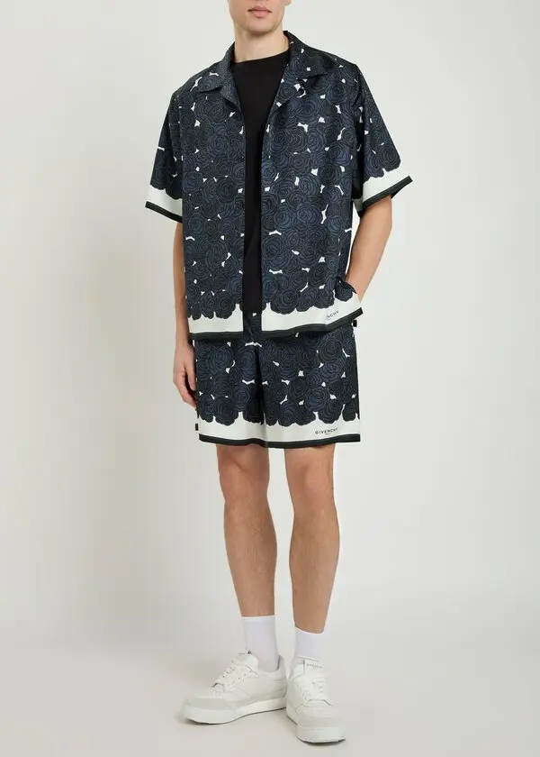 Givenchy Printed Silk Shirt - Navy