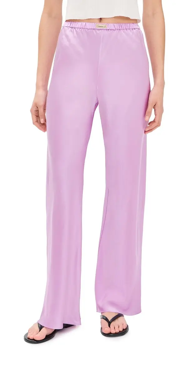 Comme Si Silk Bias Pants - Dahlia