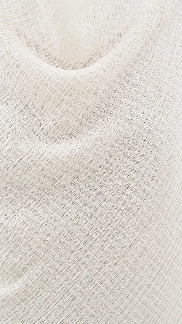 Vince Shadow Grid Cowl Neck Top - Chalk