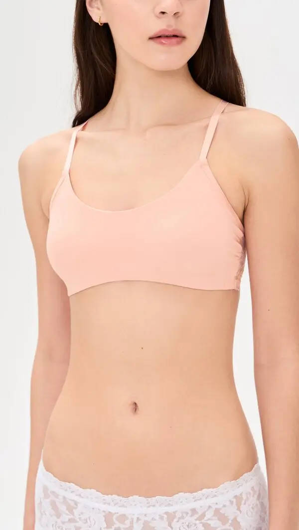 Commando Double Take Lace Racerback Bralette - Blush