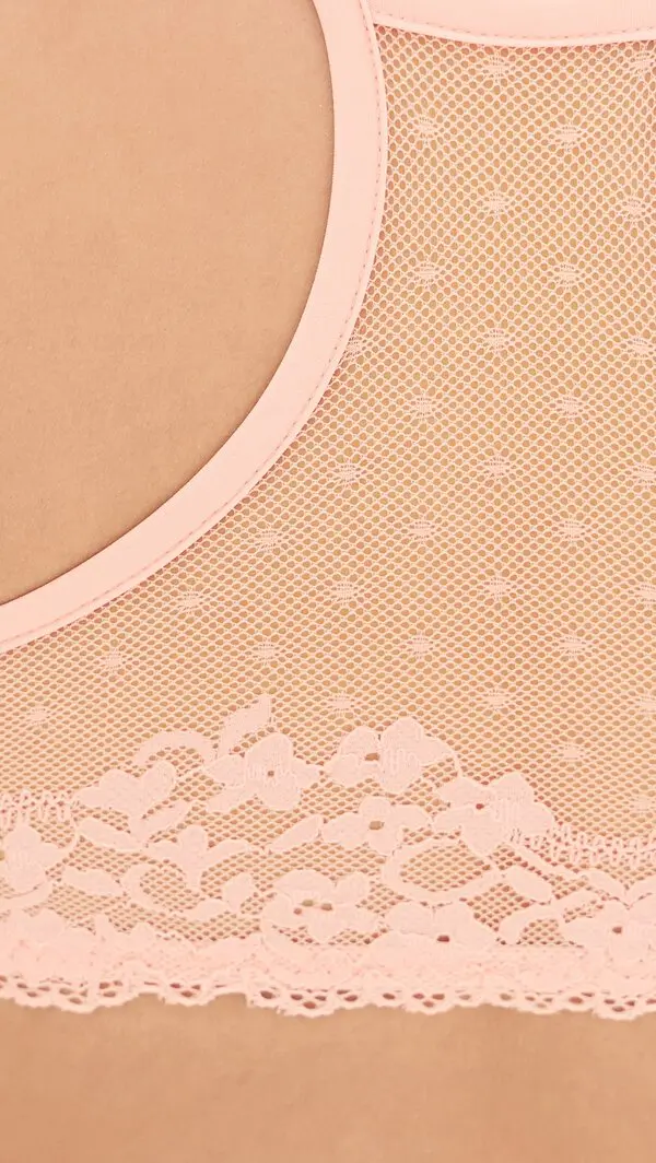 Commando Double Take Lace Racerback Bralette - Blush
