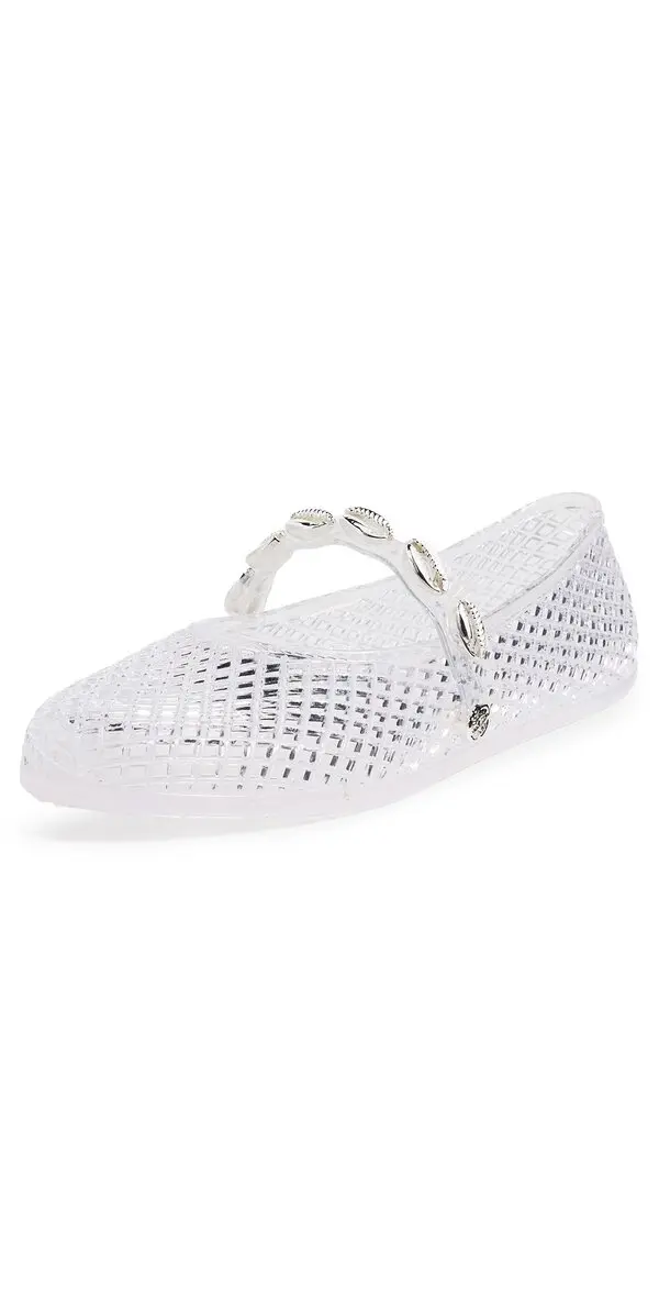 ANCIENT GREEK SANDALS Iro Jelly Flats - Clear