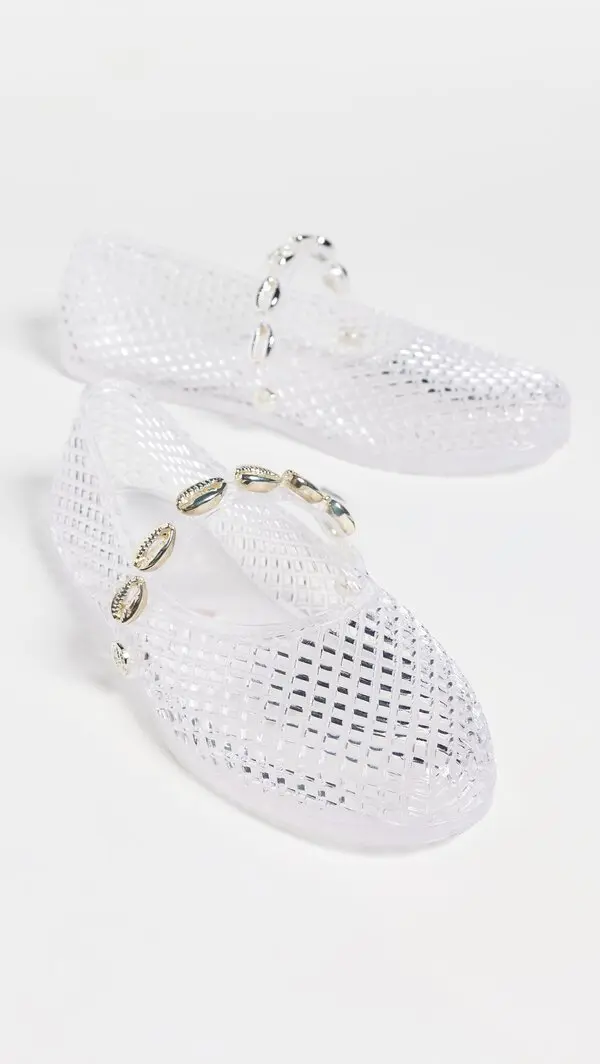 ANCIENT GREEK SANDALS Iro Jelly Flats - Clear