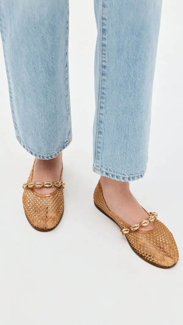 ANCIENT GREEK SANDALS Iro Jelly Flats - Caramel