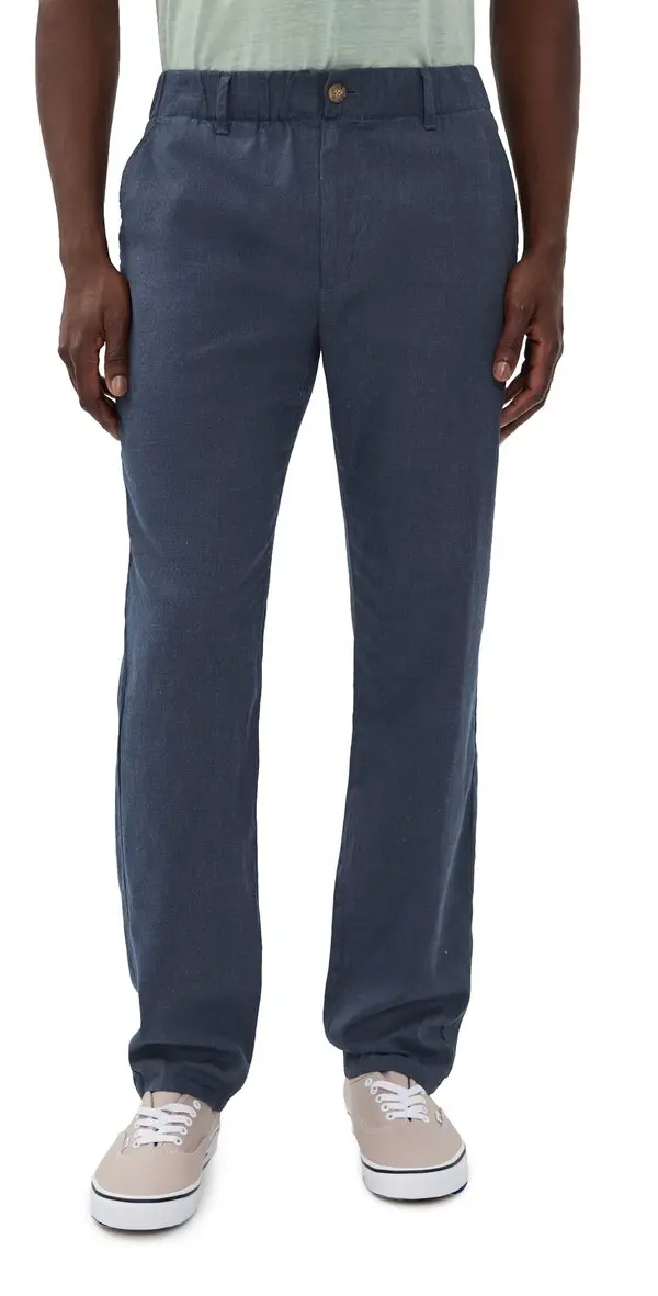 Marine Layer Saturday Hemp Chino Pants - Navy