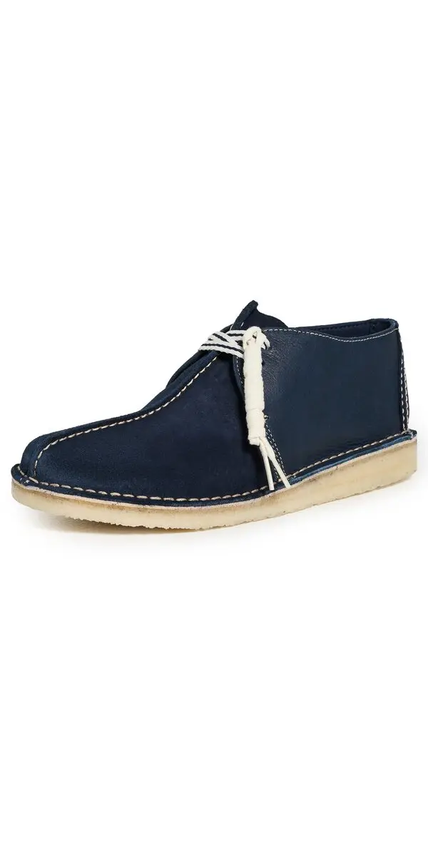 Clarks Suede Desert Trek - Navy Suede