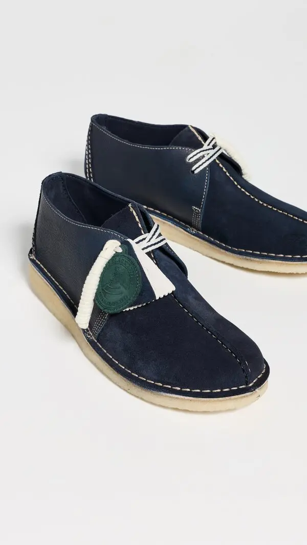 Clarks Suede Desert Trek - Navy Suede